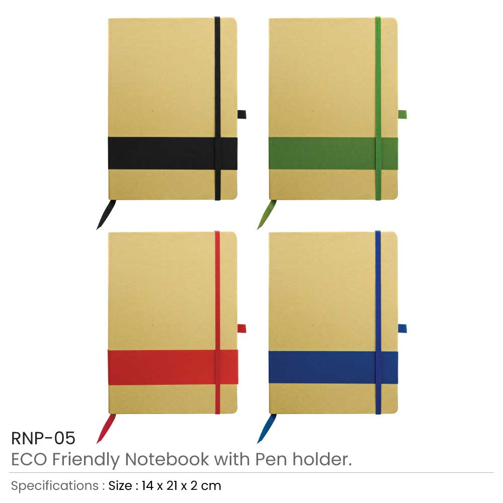 Eco-Friendly Notebooks with Pen Holder | Promotional Gifts Suppliers