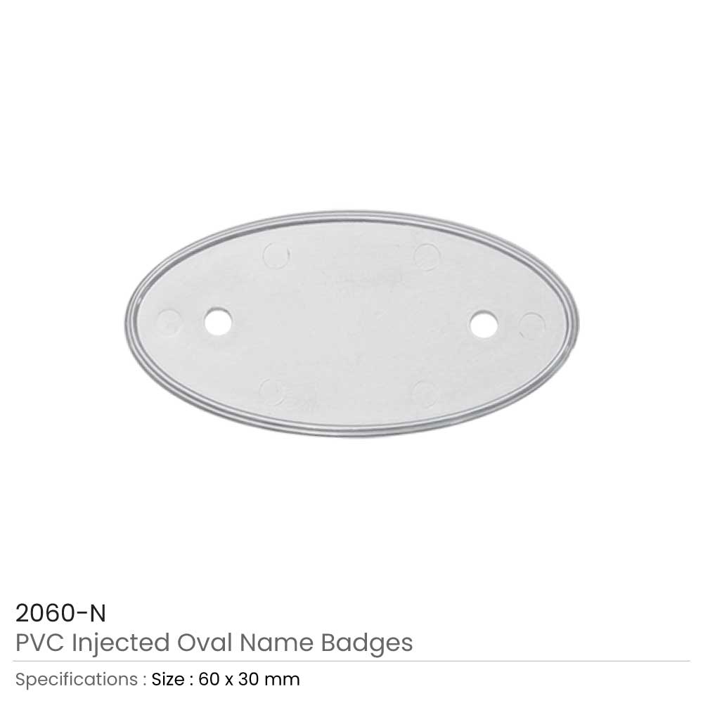 PVC Injected Oval Name Badges | Promotional Gifts Suppliers