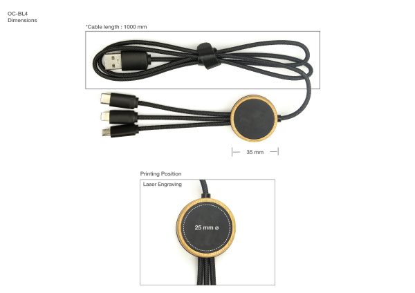 3-in-1 Multi-Charging Long Cable | Promotional Gifts Suppliers