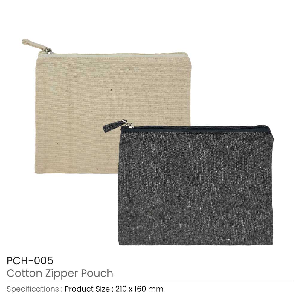 Multi-purpose Cotton Zipper Pouch | Promotional Gifts Suppliers
