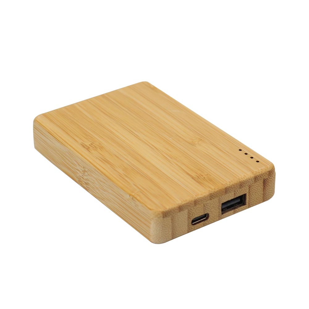 Bamboo Powerbank 5000 mAh Type C Input and Output | Promotional Gifts ...